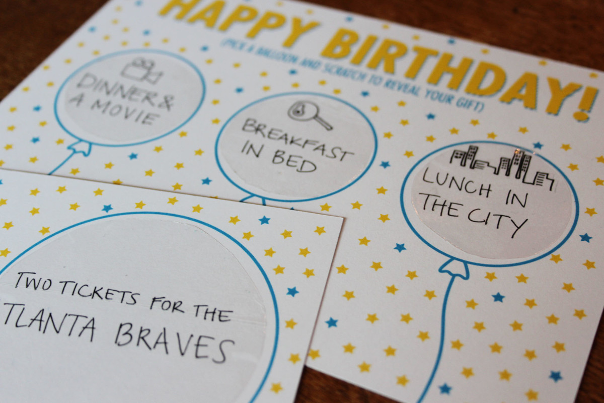 DIY: Birthday Scratch Off Card + Free Printable | Alexandra Adams