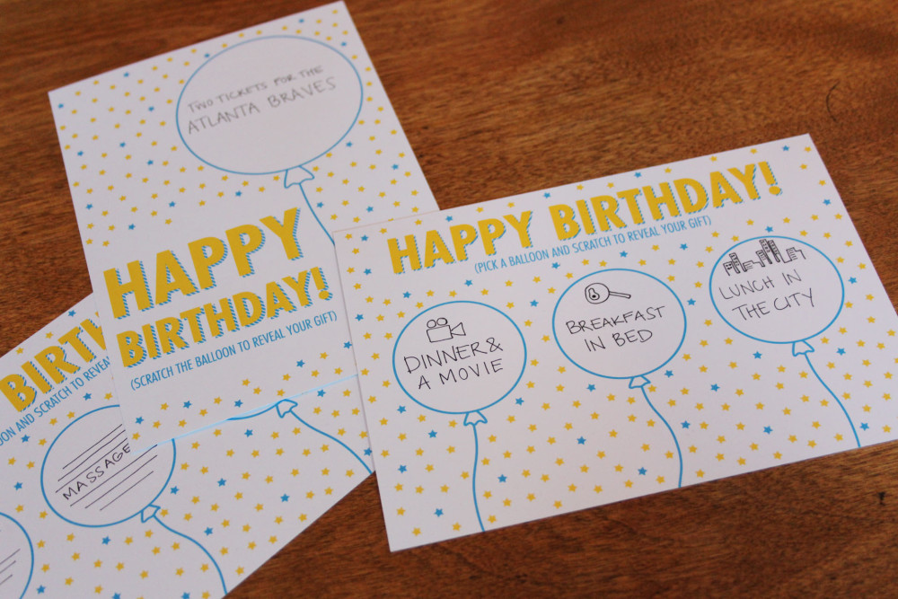 DIY: Birthday Scratch Off Card + Free Printable | Alexandra Adams